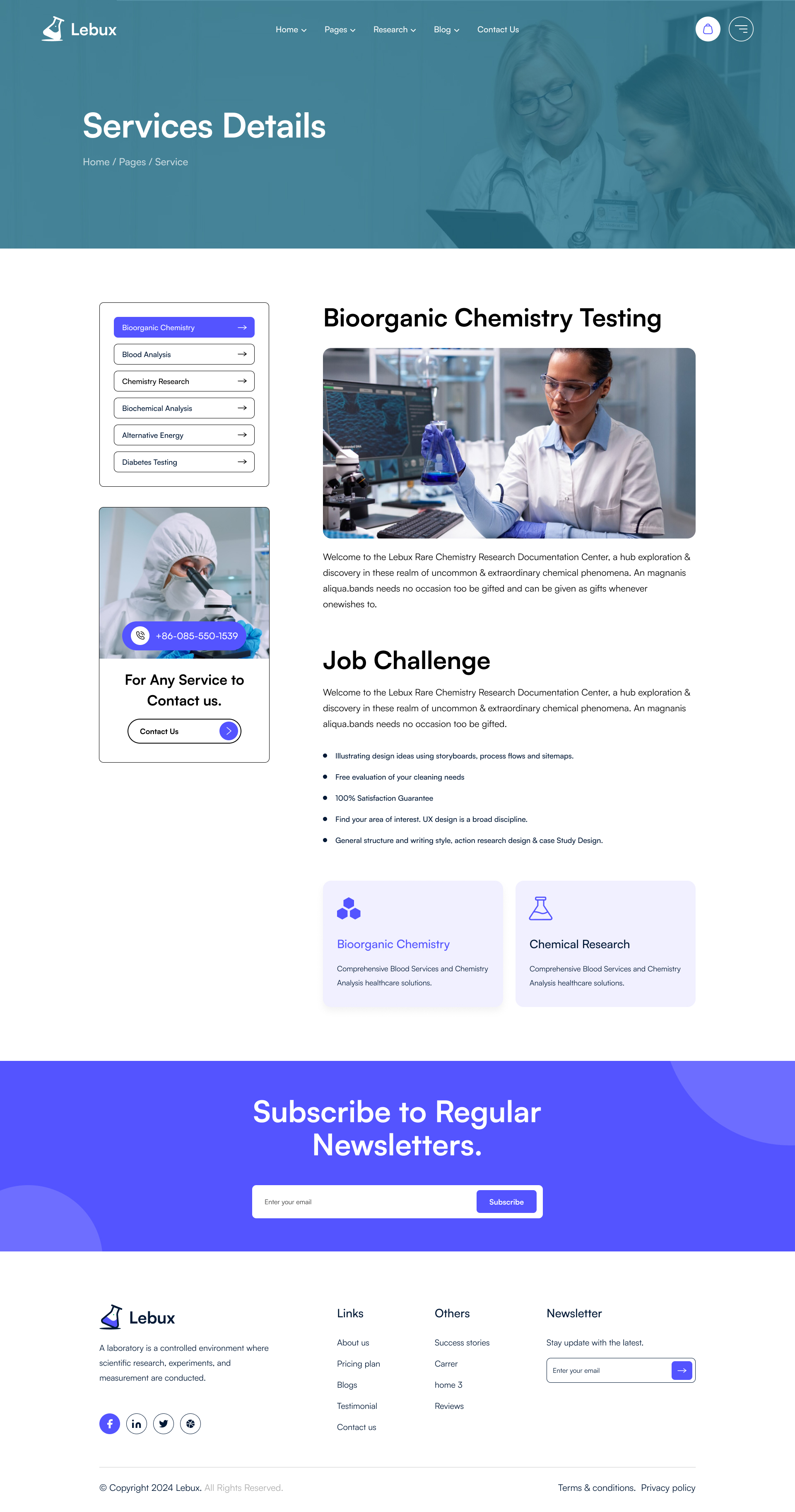 Labux - Laboratory & Science Research Figma Template by Oval_Studio